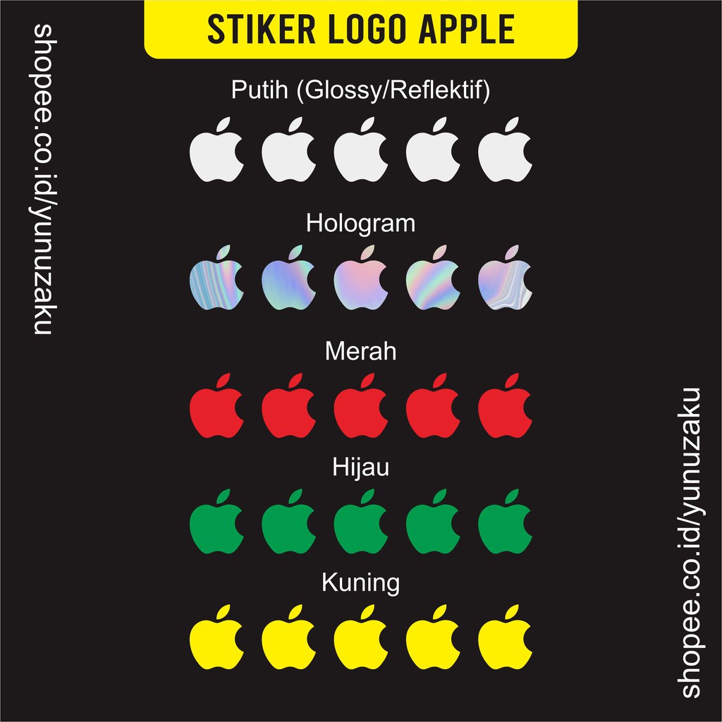 Jual Stiker Apple cutting sticker Logo Apple | Shopee Indonesia