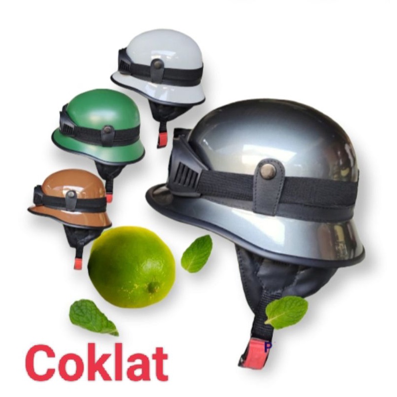 Jual Helm Retro Jerman/Helm Military/Helm Moge Vintage/Klasik Kacamata ...