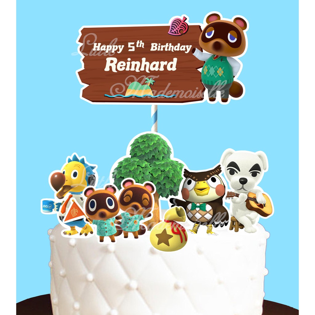 Jual Topper birthday cake Animal Crossing | Shopee Indonesia