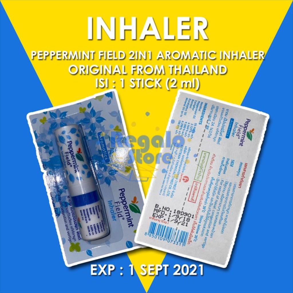 Jual INHALER HIDUNG 2IN1 PEPPERMINT FIELD ORIGINAL FROM THAILAND ...