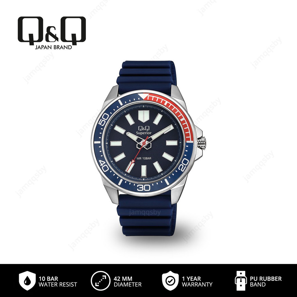 Jual Jam Tangan Analog Q&Q QnQ QQ S374 S374J Original Water Resist ...