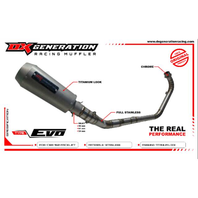 Jual Dx Generation Racing Evo Series Fullsystem Cbr 150 Facelift atau ...