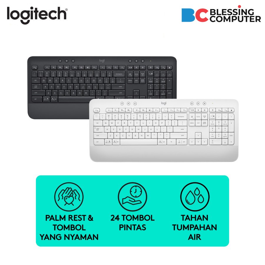 Jual Logitech Signature Off White K650 Keyboard Wireless Bluetooth ...