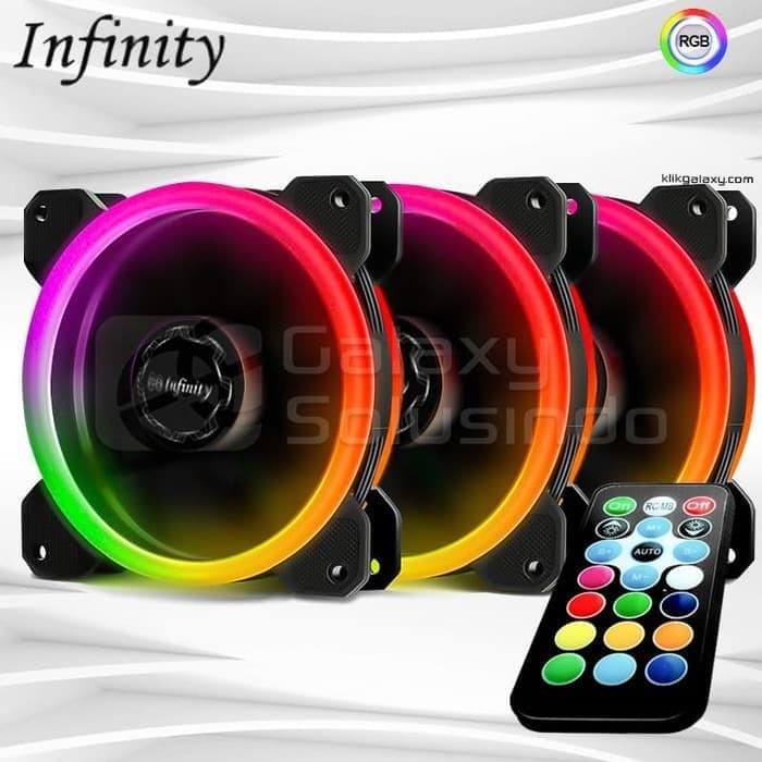 Jual FAN SET INFINITE SPECTRUM (INFINITY RGB FAN + REMOTE) | Shopee ...
