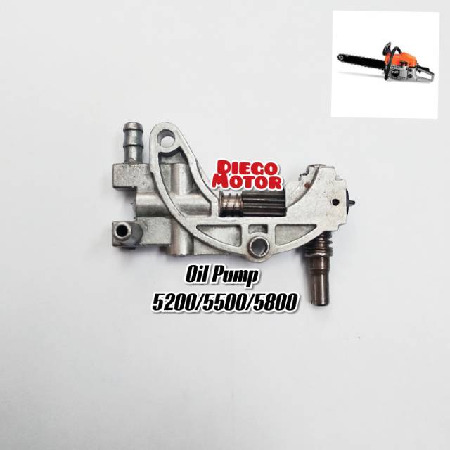 Jual Oil pump pompa oli mesin chainsaw sinso mini tipe 5200 5500 5800 ...