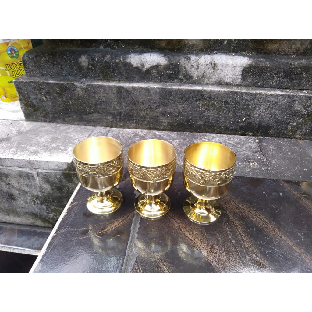 Jual Gelas Kuningan Bali model 6 | Shopee Indonesia