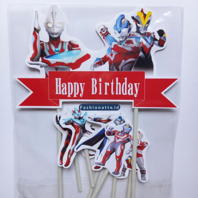 Jual cake topper ultramen hiasan kue happy birthday | Shopee Indonesia