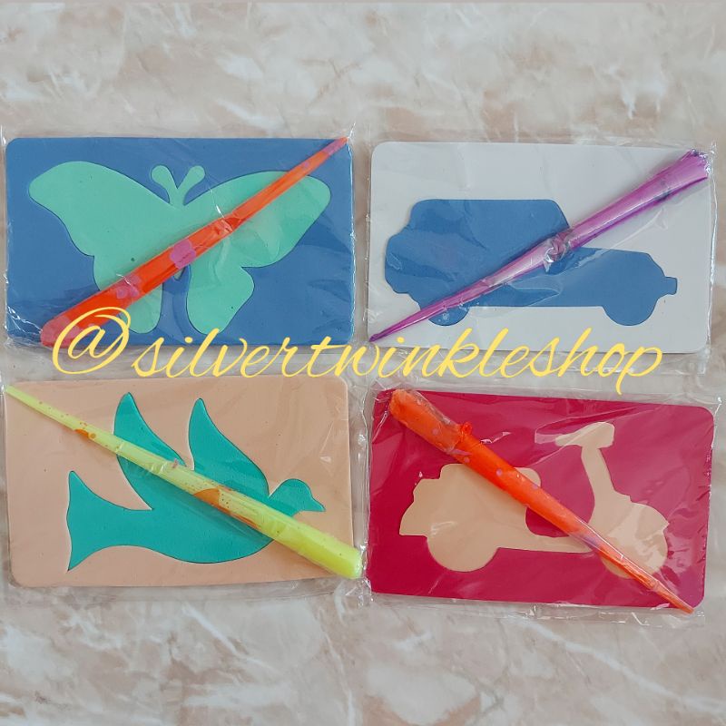 Jual Mainan edukasi spon tinta mewarna mewarnai painting melukis color ...