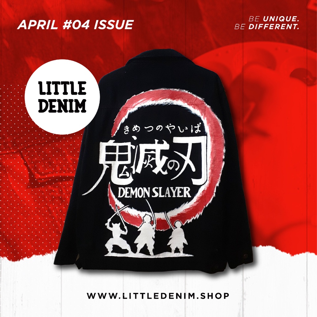 Jual Jaket Denim Lukis Custom - Demon Slayer | Shopee Indonesia