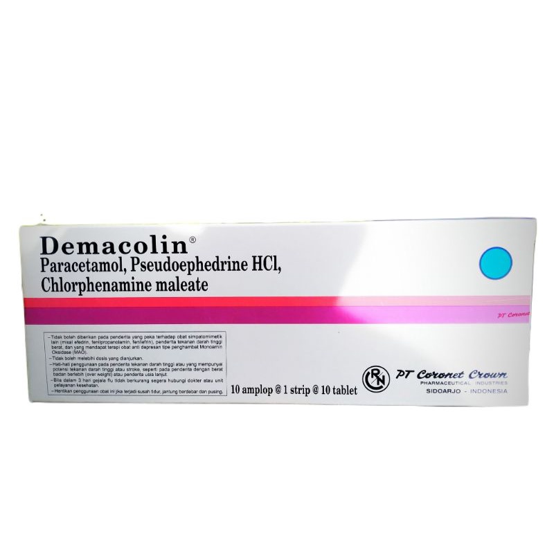 Jual Demacolin tab 10 strip 100 kaplet | Shopee Indonesia
