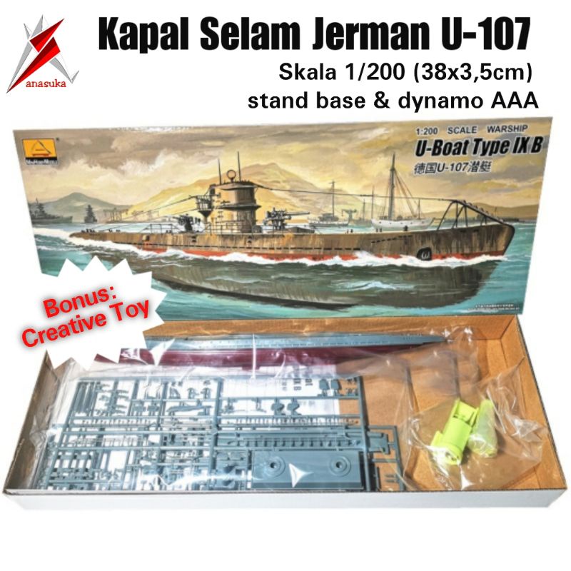 Jual Kapal selam U-Boat U-107 U-571 U-45 Type VIIB VIIA Jerman Model ...