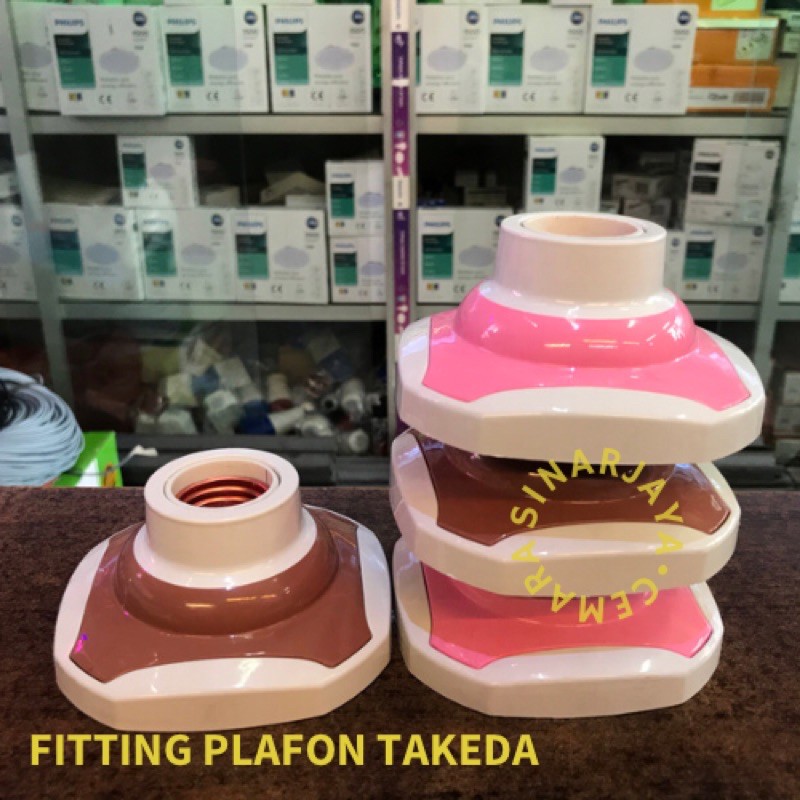Jual Fitting Duduk Plafon Persegi / Fitting Lampu E27 Takeda | Shopee ...