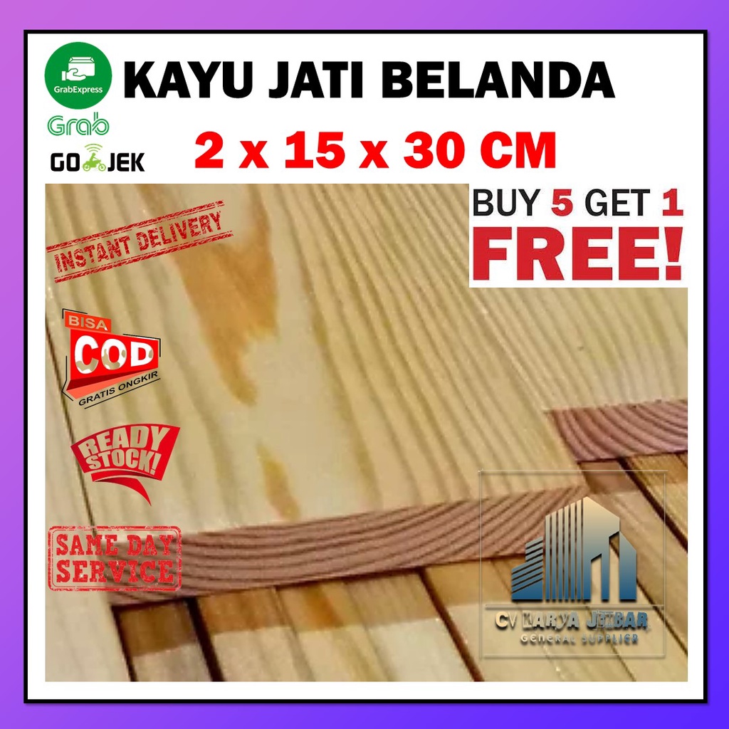 Jual PAPAN KAYU PALET PINUS JATI BELANDA SERUT HALUS 15x25 CM Papan ...
