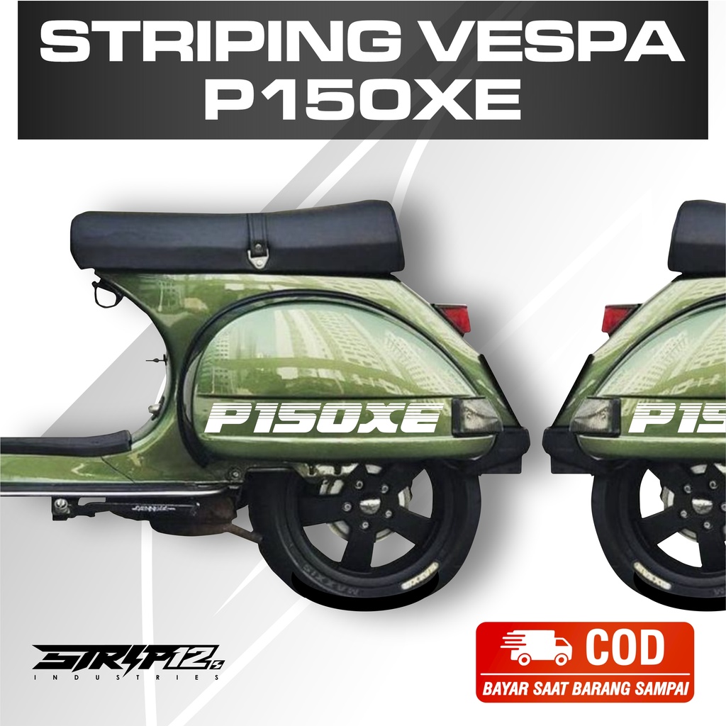 Jual STICKER STIKER CUTTING VESPA 2 TAK UNIVERSAL PX PS STYLE/ STRIPING ...