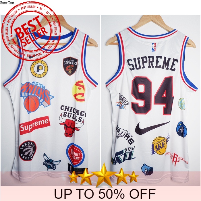 Jual BAJU JERSEY BASKET NBA SPECIAL SUPREME x NIKE x NBA PUTIH 2021 ...