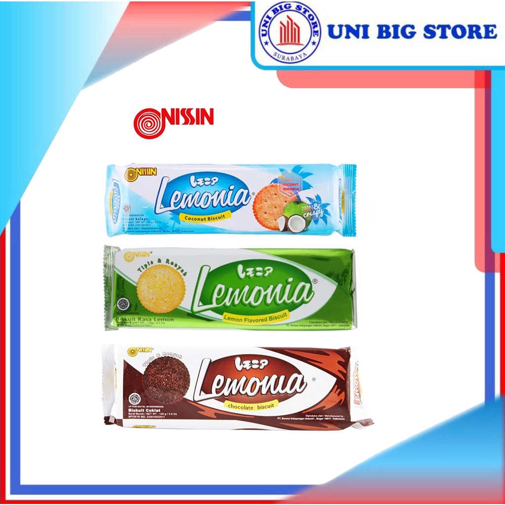 Jual Nissin Lemonia Chocolate Coconut Lemon Cookies Biscuits 130 gr ...