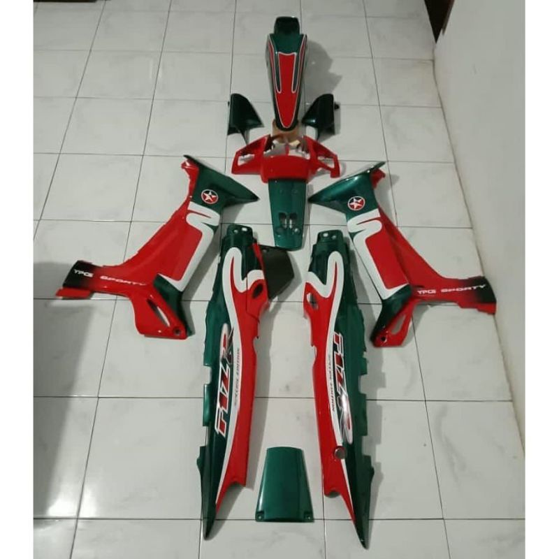 Jual cover bodi body fullset halus motor yamaha f1z r fiz r warna hijau ...