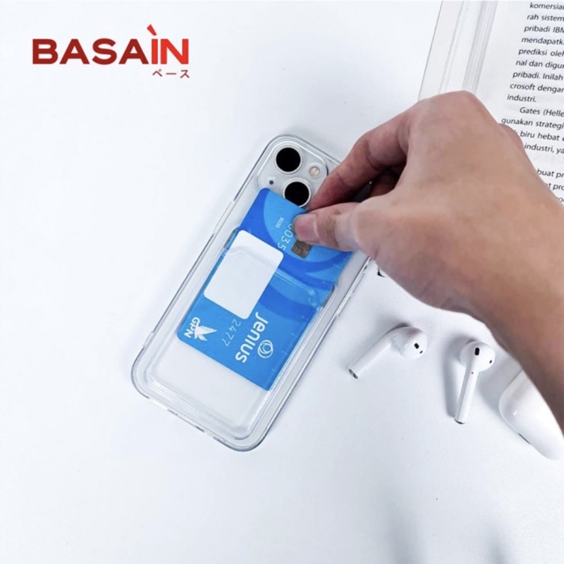Jual Casing iPhone 13 Pro / Max / Mini BASAIN Card Slot Transparant ...