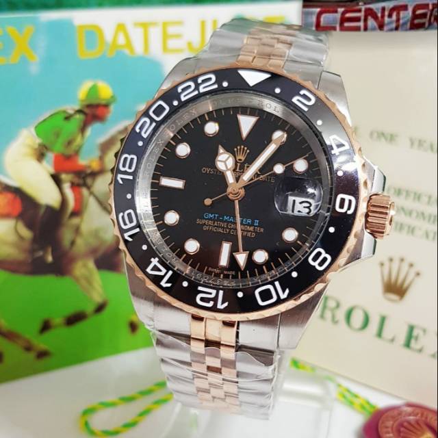 Jual Rolex GMT Master II Black Combi Cerammic Termurah | Shopee Indonesia