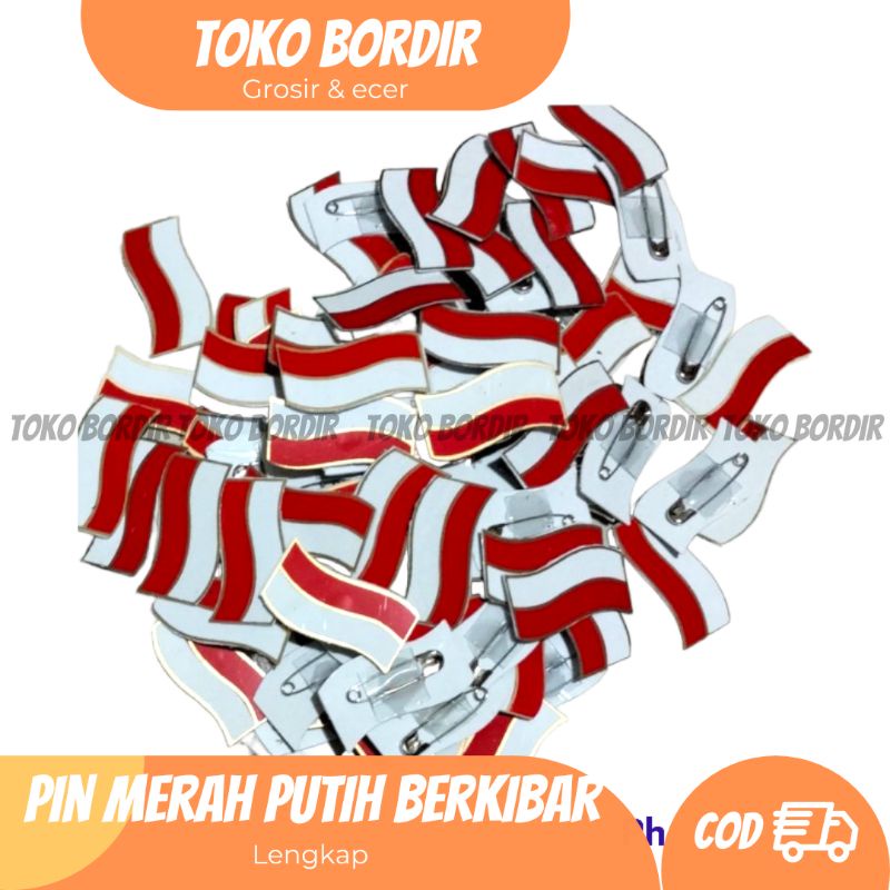 Jual pin merah putih berkibar / Bros merah putih berkibar | Shopee ...