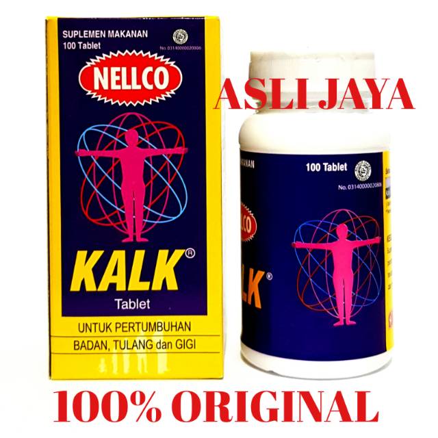 Jual Nellco Kalk Tablet - Suplemen Pertumbuhan Badan, Tulang dan Gigi ...
