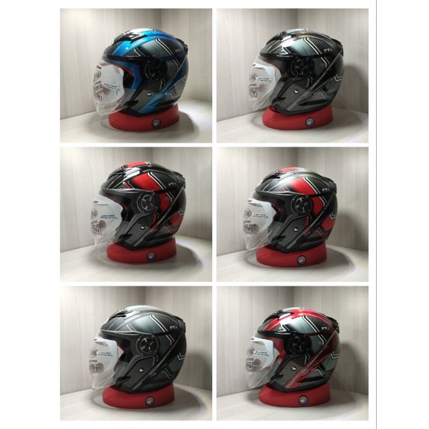 Jual NHK GLADIATOR FTI OPEN FACE DOBLE VISOR VARIASI WARNA | Shopee ...