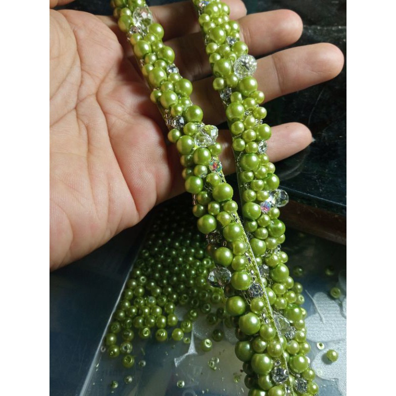 Jual mutiara rangkai mix crystal ceko Dan pasir mgb | Shopee Indonesia