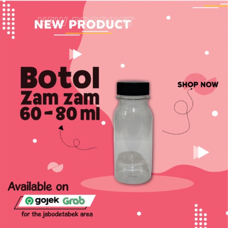 Jual Botol Plastik Zamzam 60ml isi 100 pcs (Free Packing Kardus ...