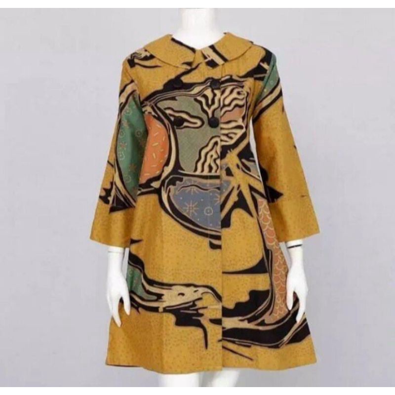 Jual Dress Tunik Batik Abstrak Model Eksklusif Cocok Utk Kantora ...