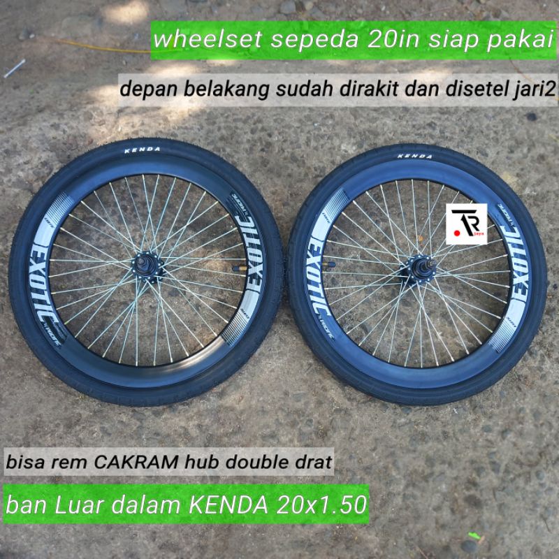 Jual Roda sepeda 20 in 100% exotic 20x1.75 kenda sepasang siap pakai ...