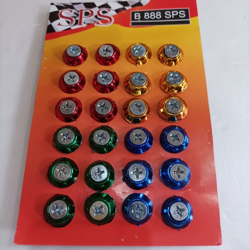 Jual BAUT MUR 10 VARIASI BAUT BODY BAUT PLAT VARIASI ISI 24 PCS ...