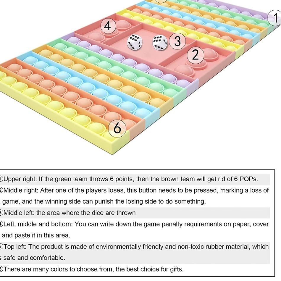 Jual Paket Terbaru POP IT BATTLE DICE JUMBO RAINBOW PASTEL PINK POP IT ...