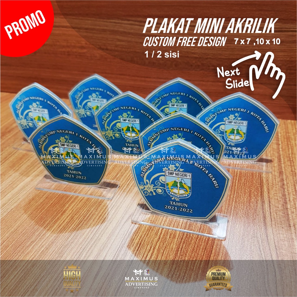 Jual Plakat Akrilik Mini Custom Design 1 sisi , 2 sisi Free Design ...
