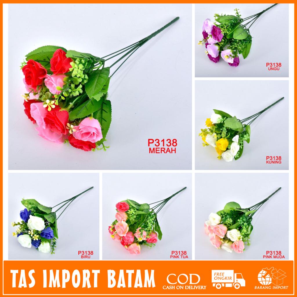 Jual ARTIFICIAL FLOWER BUNGA MAWAR BUNGA PALSU PLASTIK HIASAN UNTUK ...