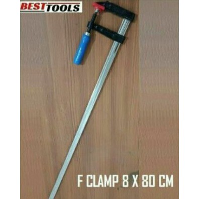 Jual F clamp 8cmx80cm klem kayu handle kayu penjepit kayu | Shopee ...