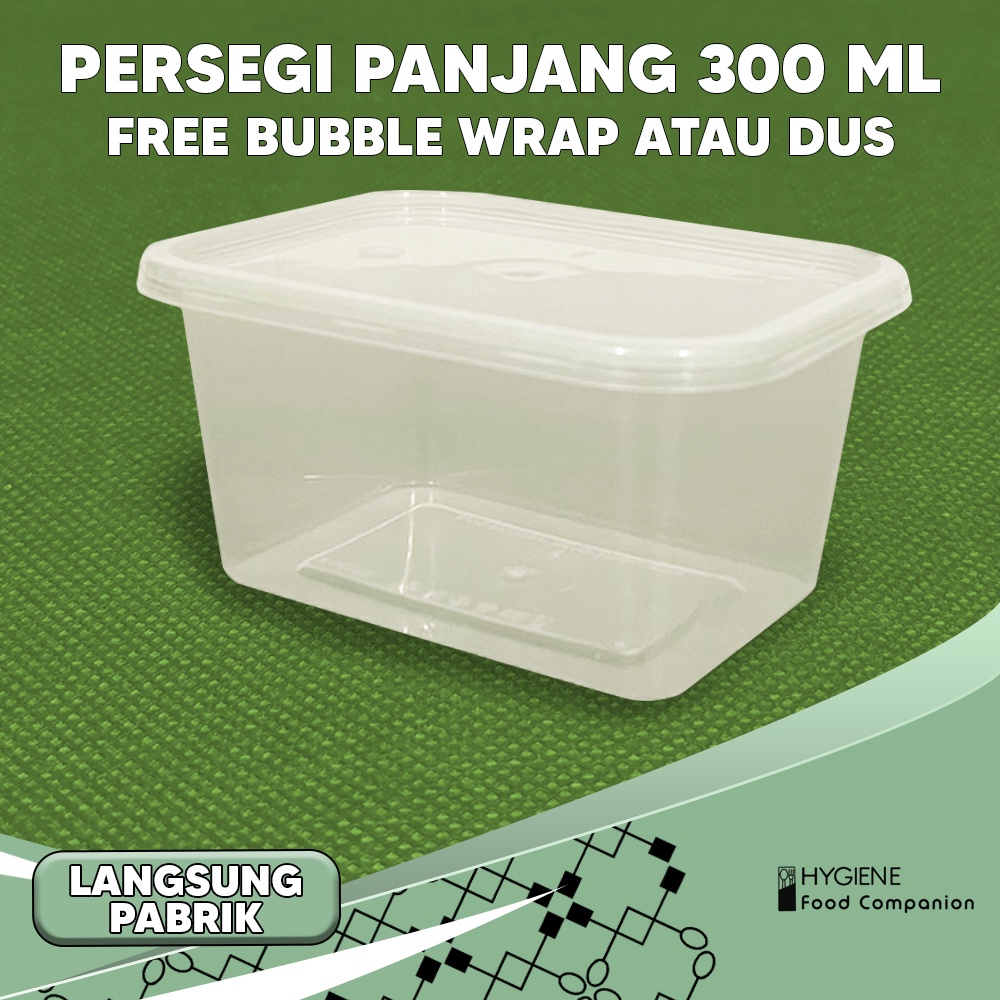 Jual Kotak Makan Plastik 300 Ml Persegi Panjang Thinwall Shopee