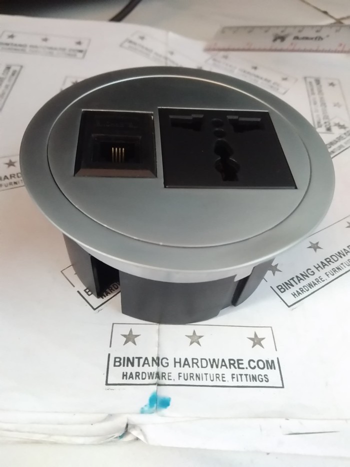 Jual Table Top Bulat Power Socket Meja Tanam 280 Dof Colokan Listrik ...