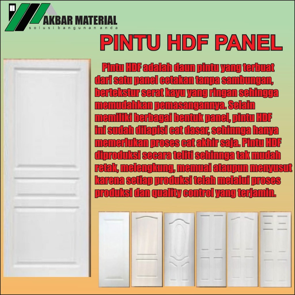 Jual PINTU HDF PANEL/PINTU KAMAR/PINTU RUMAH/PINTU MINIMALIS ...