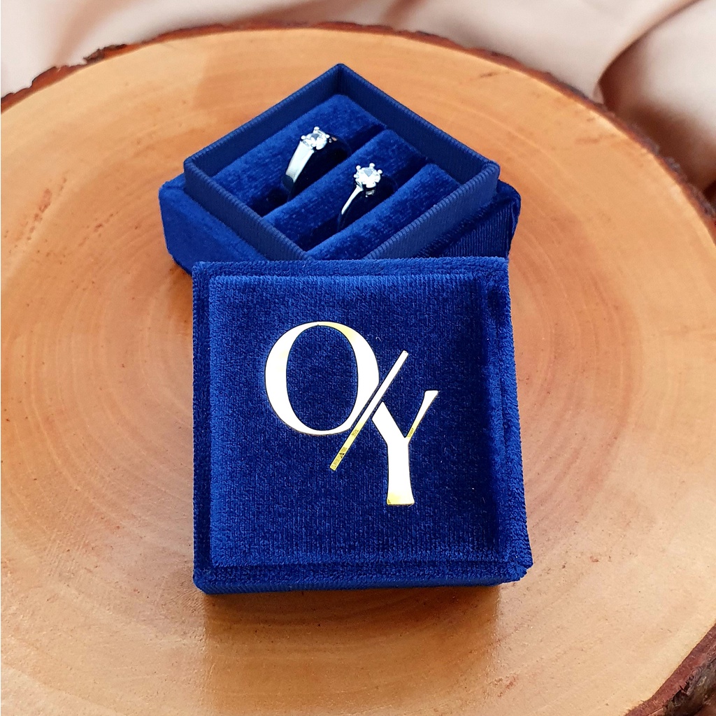 Jual Kotak Cincin Ringbox / Couple Ring Box Premium Velvet Luxury ...