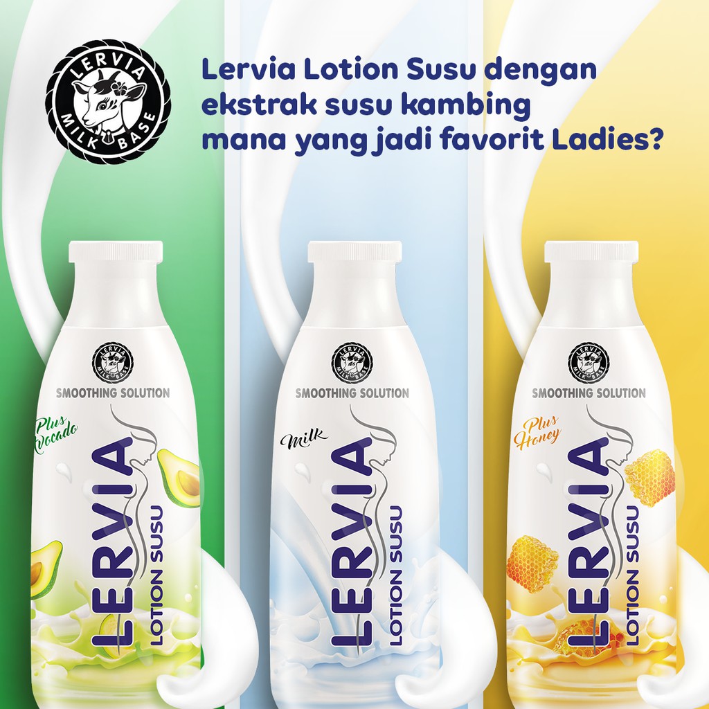 Jual Lervia Lotion Susu 200ml ( 3 Varian ) | Shopee Indonesia