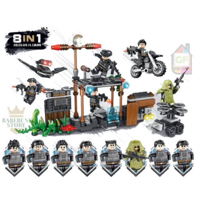 Jual Lego Panlos Brick Tigers seri 630001 1SET isi 8 seri | Shopee ...