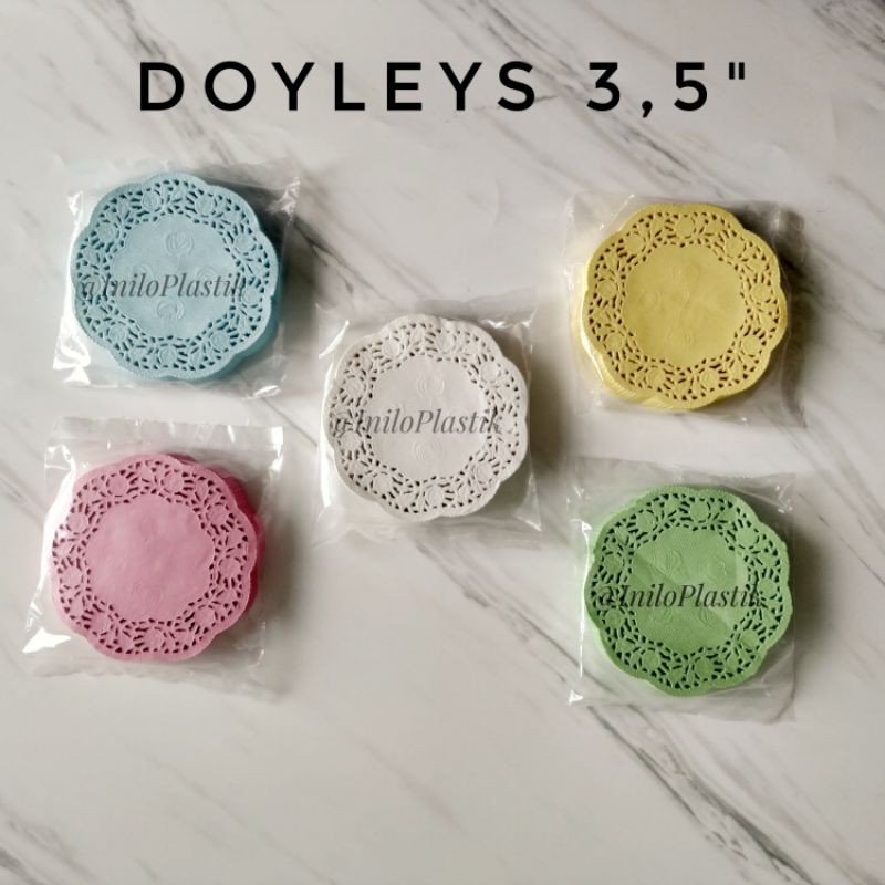 Jual Alas Makan Colour Paper Doilies Kertas Doyleys Bulat 3,5" | Shopee ...
