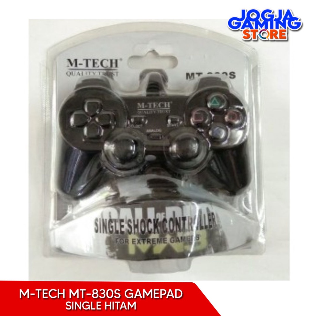 Jual GAMEPAD SINGLE MTECH HITAM MT-830S - JOYSTICK M-TECH PC LAPTOP ...