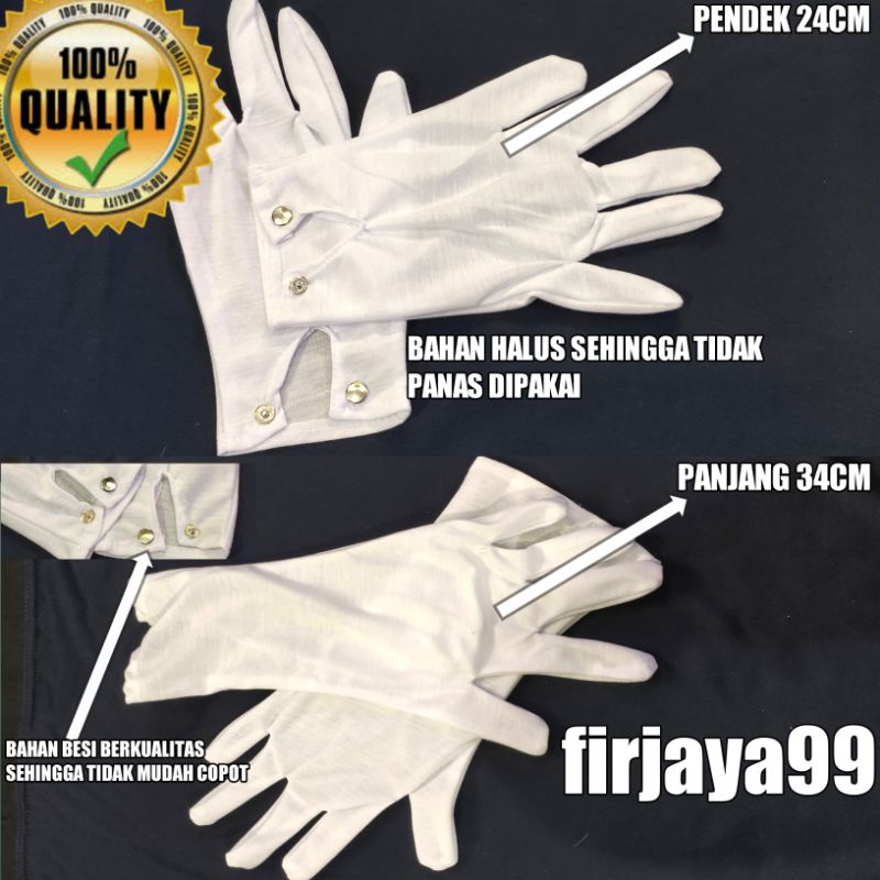 Jual sarung tanggan paskibra/sarung tanggan putih /sarung tanggan ...