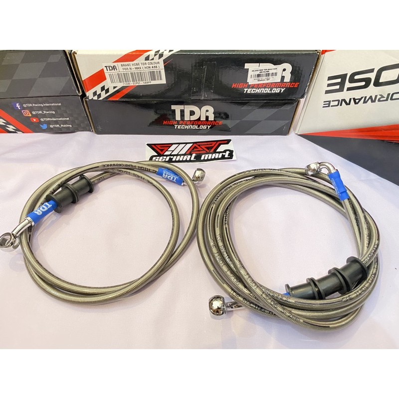 Jual SELANG REM TDR NMAX SET DEPAN DAN BELAKANG SILVER | Shopee Indonesia