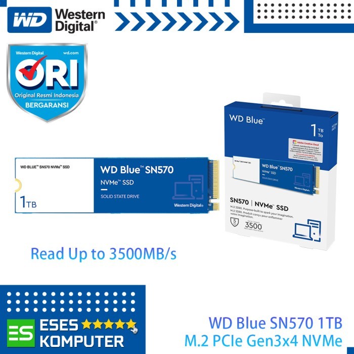 Jual SSD WD Blue SN570 1TB M.2 2280 PCIe Gen3 x4 NVMe | Shopee Indonesia