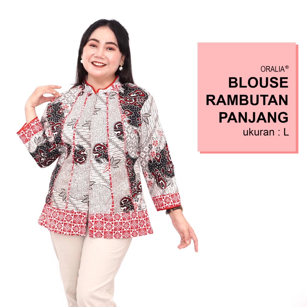 Jual Atasan Batik Blouse Big Size Wanita Lengkap L Xl 2l 3l 4l 5l 6l 7l