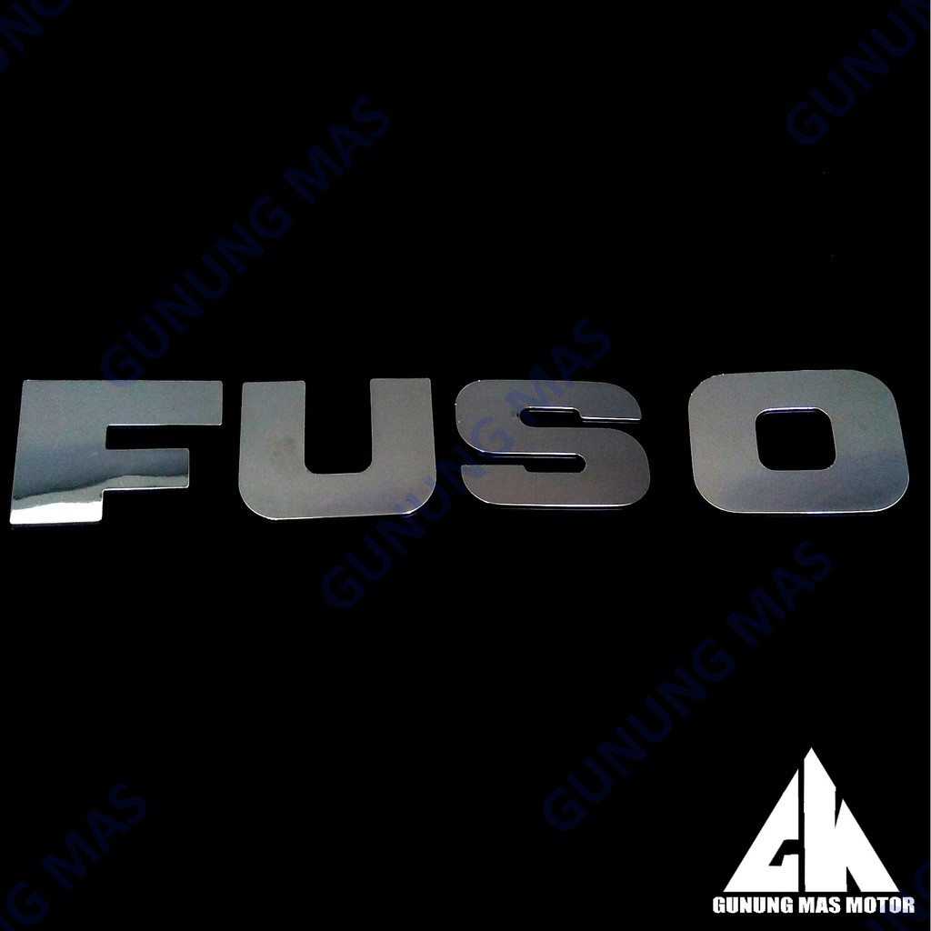 Jual Emblem Logo Tulisan Fuso F U S O Untuk Mitsubishi Fuso Chrome ...