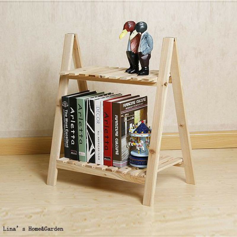 Jual Rak kayu jati belanda minimalis size mini C10 | Shopee Indonesia