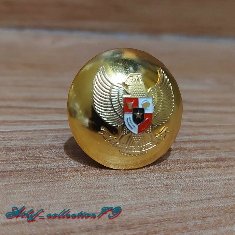 Jual Pin Garuda Cembung Kuningan Magnet Pin Garuda Kuningan Bulat + Box ...
